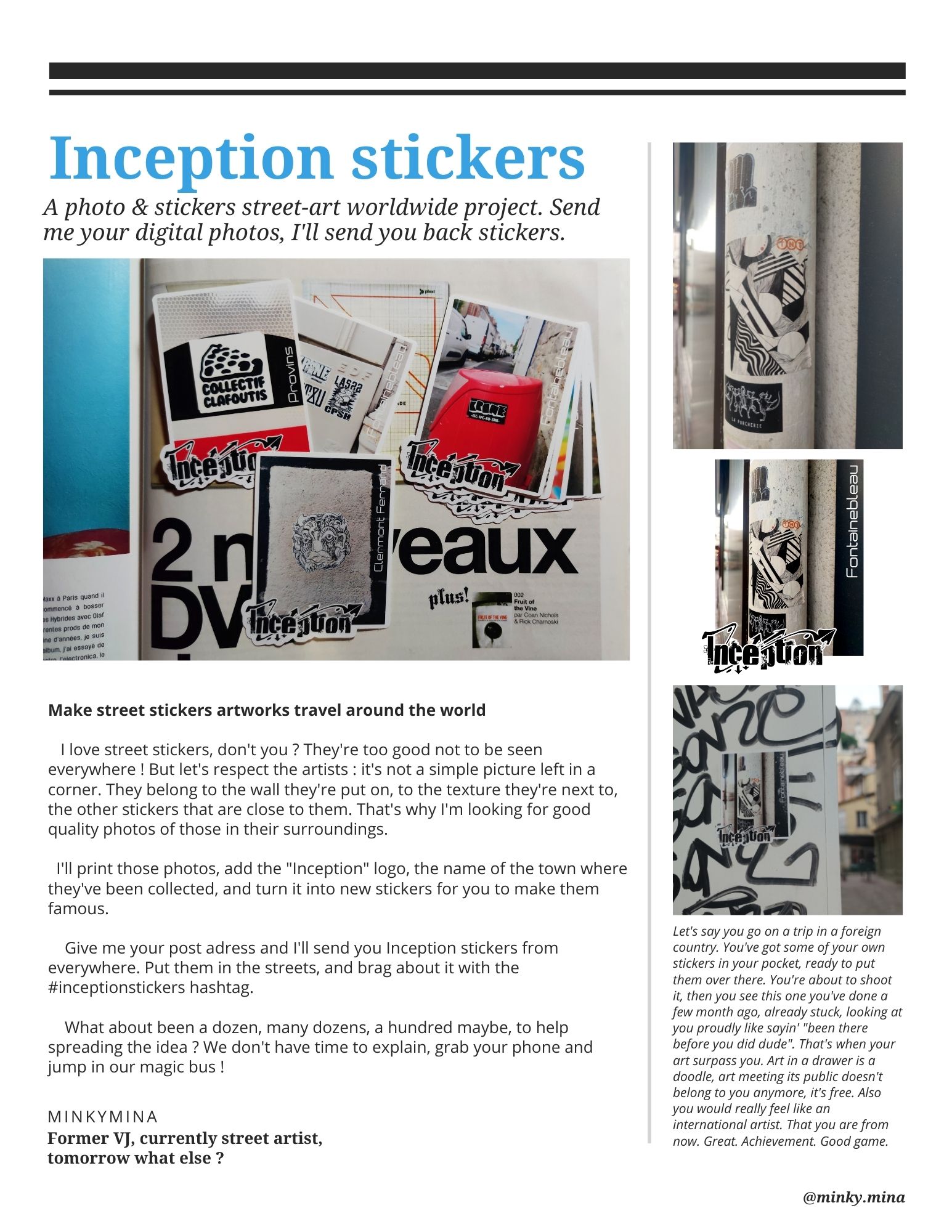 Inception stickers – VJ Mina